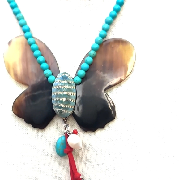 Vintage | Jewelry | Rare Caribbean Chiton Butterfly Necklace | Poshmark